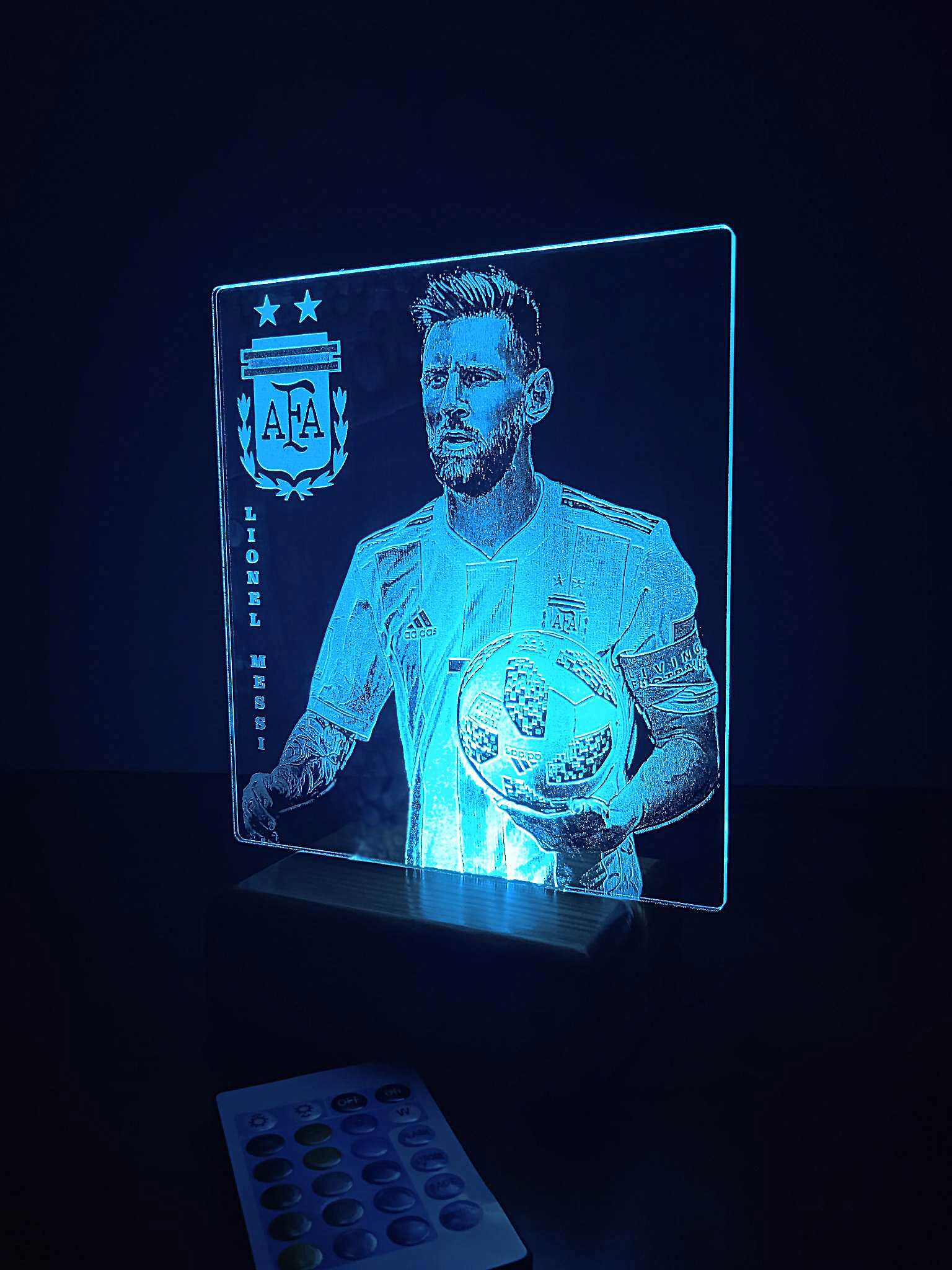 Lionel Messi Led Lamp. Team of Argentina. Soccer Player Leo Messi. Gift ...