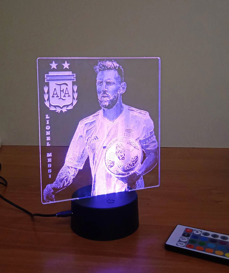 Lionel Messi Led Lamp. Team of Argentina. Soccer Player Leo Messi. Gift ...