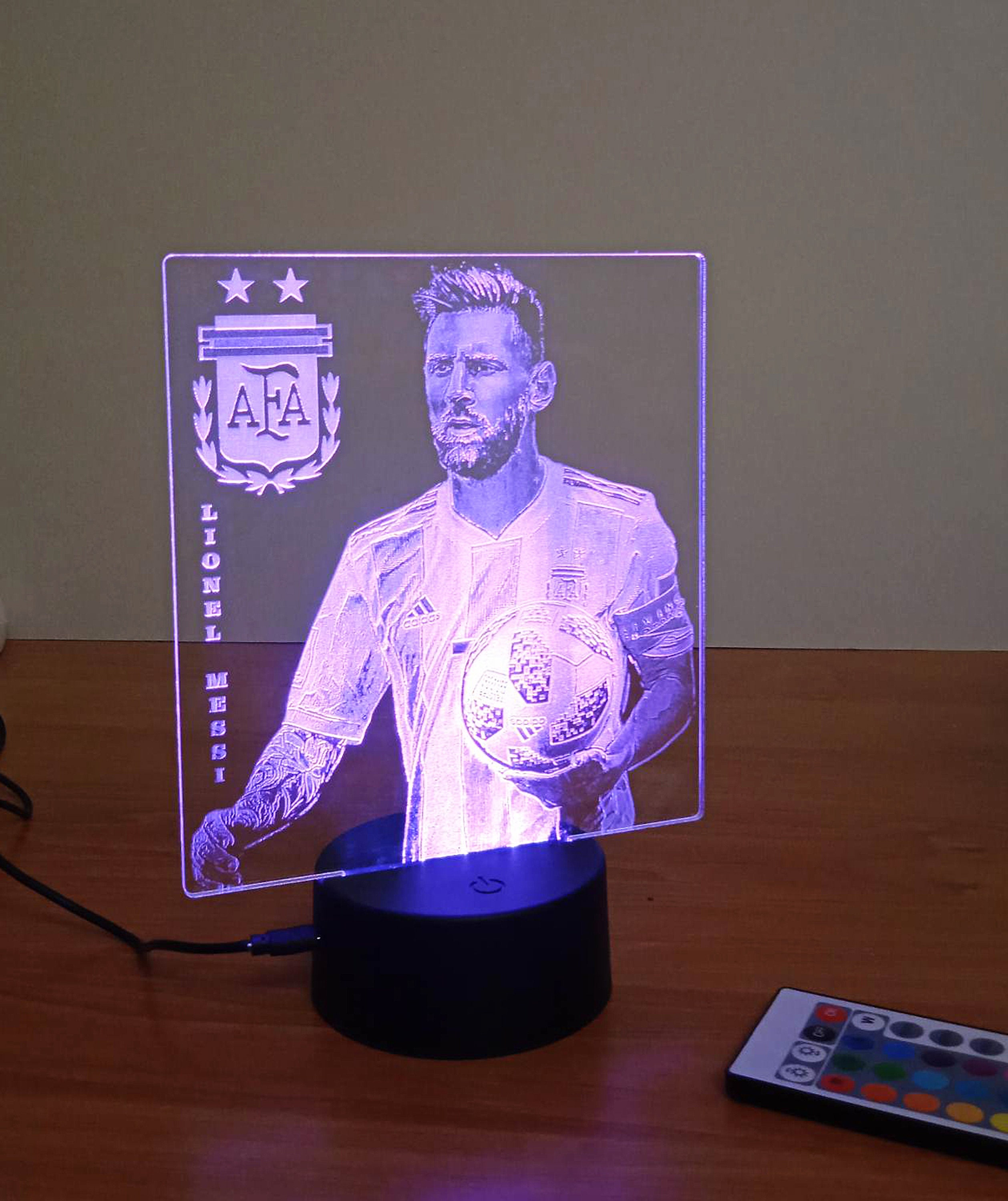 Lionel Messi Led Lamp. Team of Argentina. Soccer Player Leo Messi. Gift ...