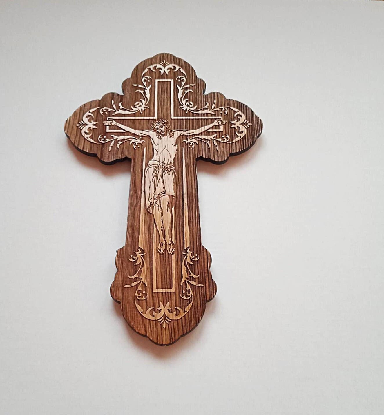 Wooden Wall Cross. Crucifixion, Jesus. Christian Wall Art. Handmade ...
