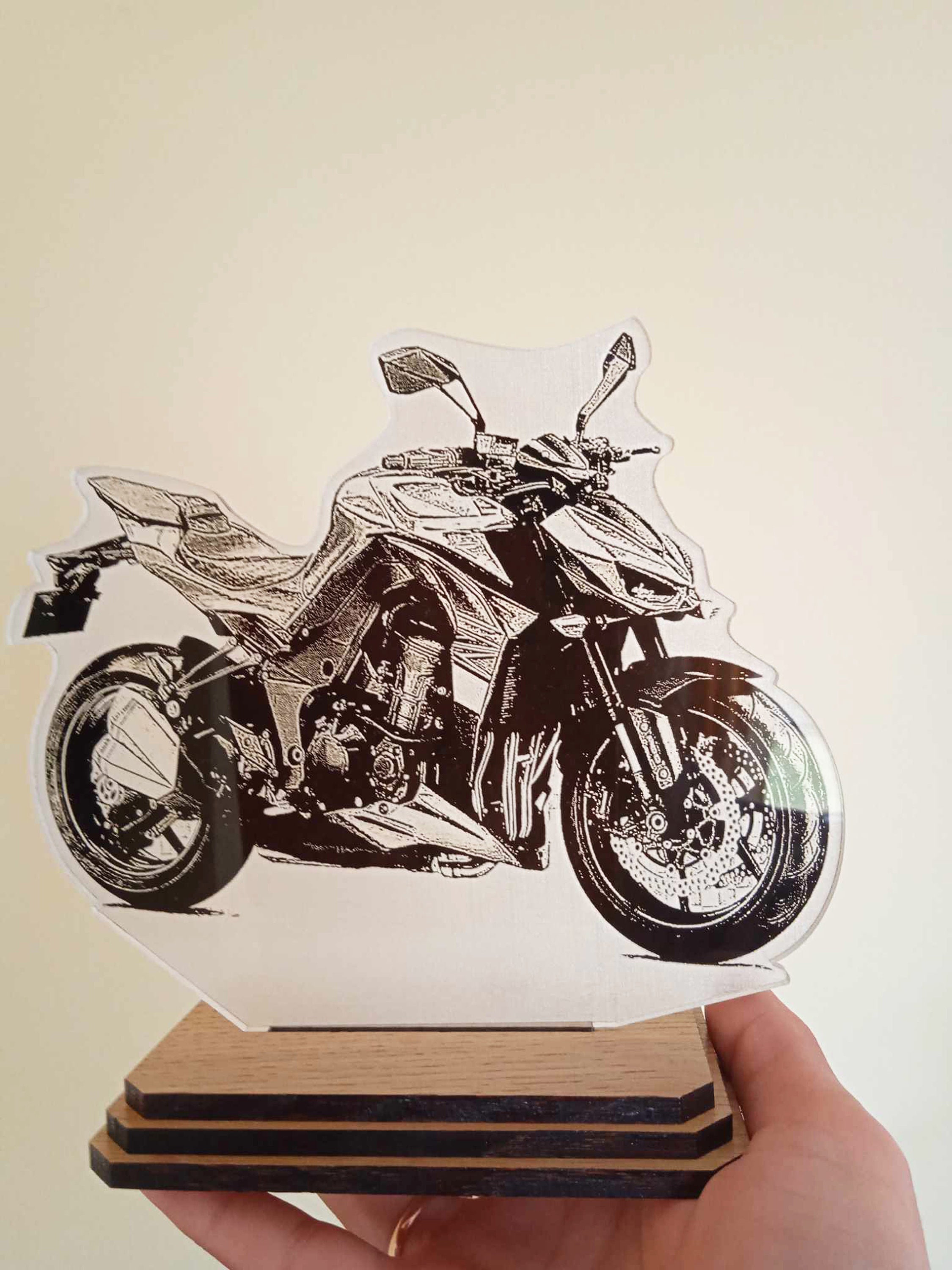 Motorcycle Figurine. Table Decor. Motorcycle Shelf Decor. Gift ...