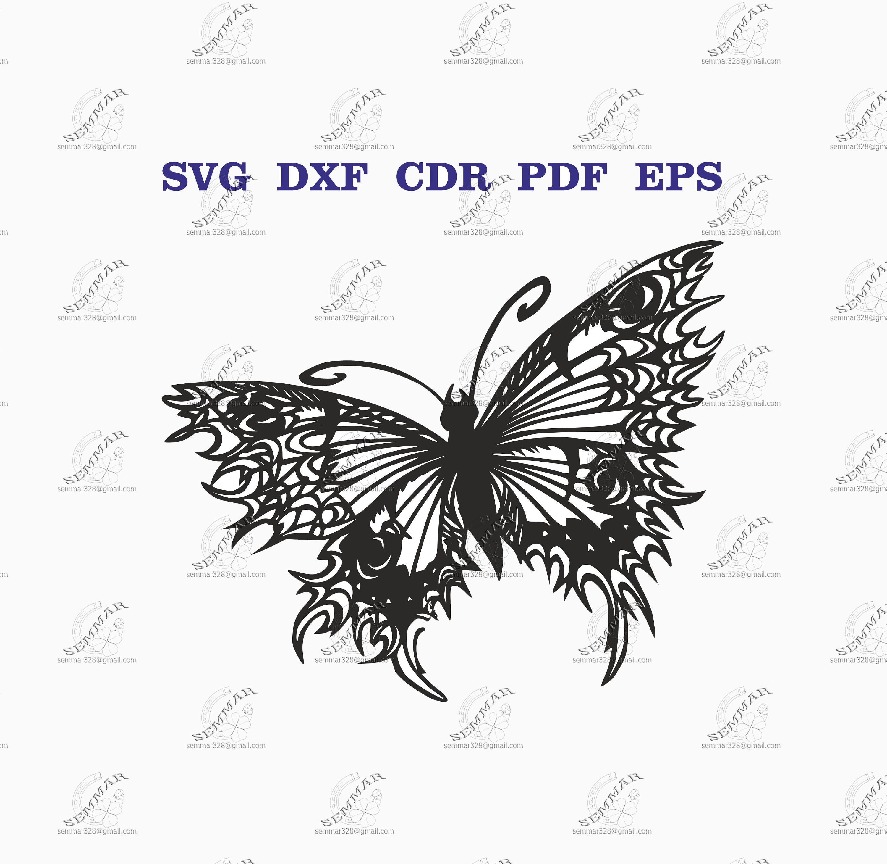 Butterfly Digital File, File for CNC, Plotter, Laser, Textile Printer ...
