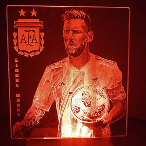 Lionel Messi Led Lamp. Team of Argentina. Soccer Player Leo Messi. Gift ...