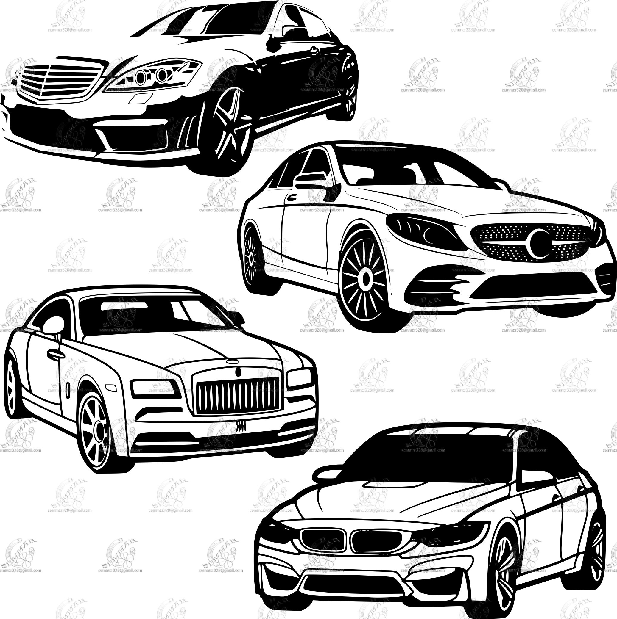 Car Svg. Digital File. File for Laser, Cricut, Textile Printer, CNC ...