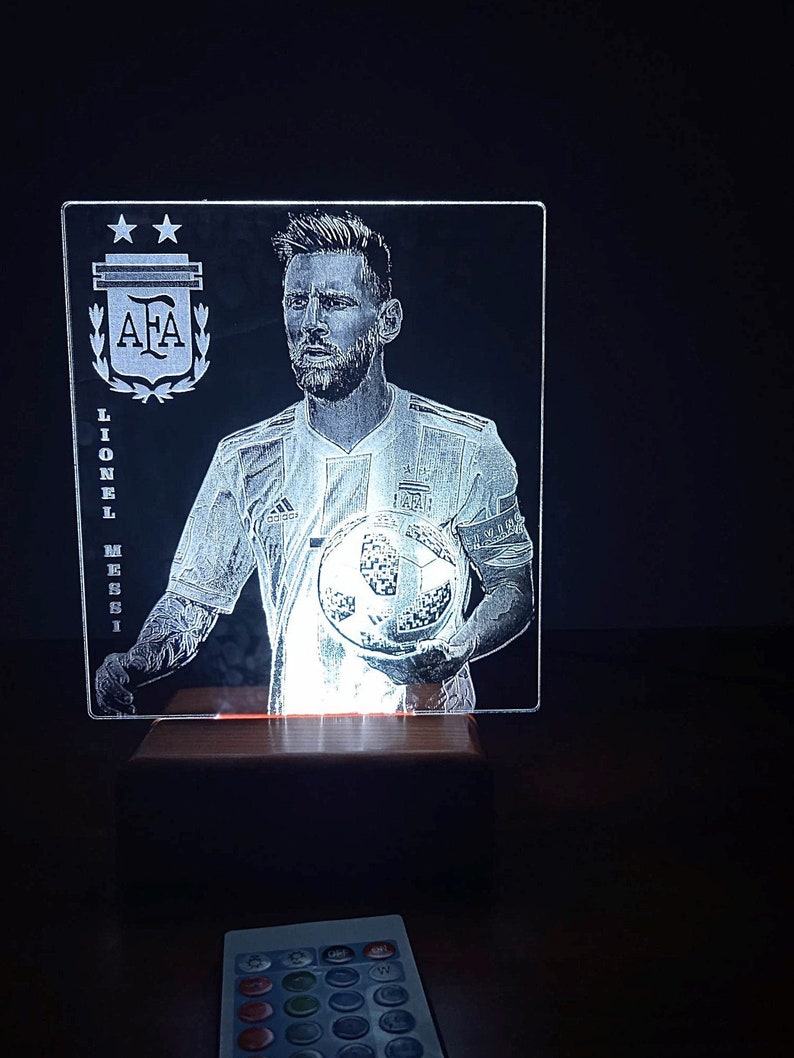Lionel Messi Led Lamp. Team of Argentina. Soccer Player Leo Messi. Gift ...