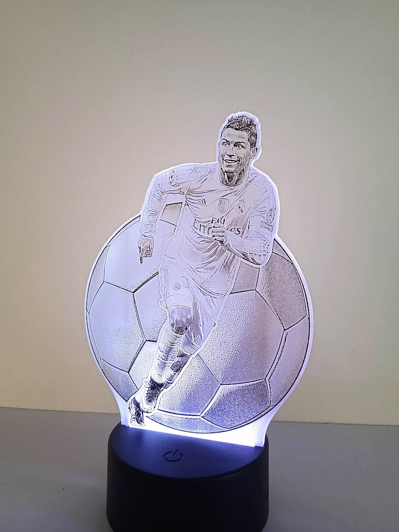 Lámpara led Cristiano Ronaldo. Futbolista del Manchester United. regalo ...