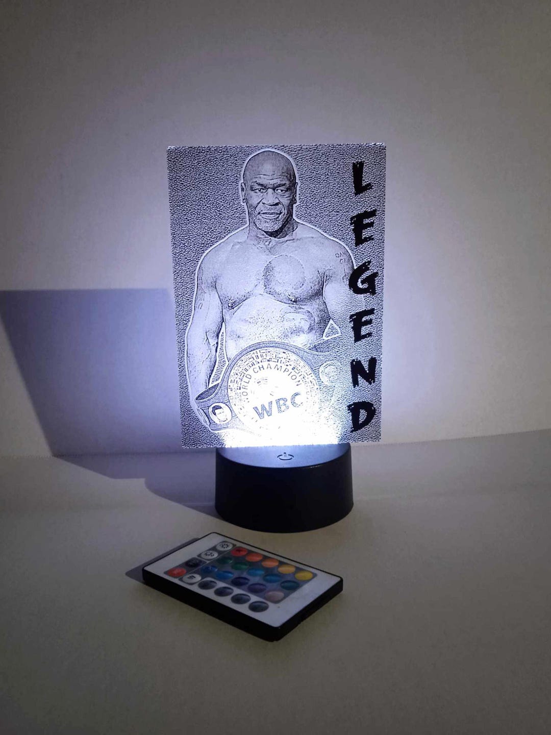 Mike Tyson - LED Lamp With Remote Control. Boxing Gift, Personalized ...