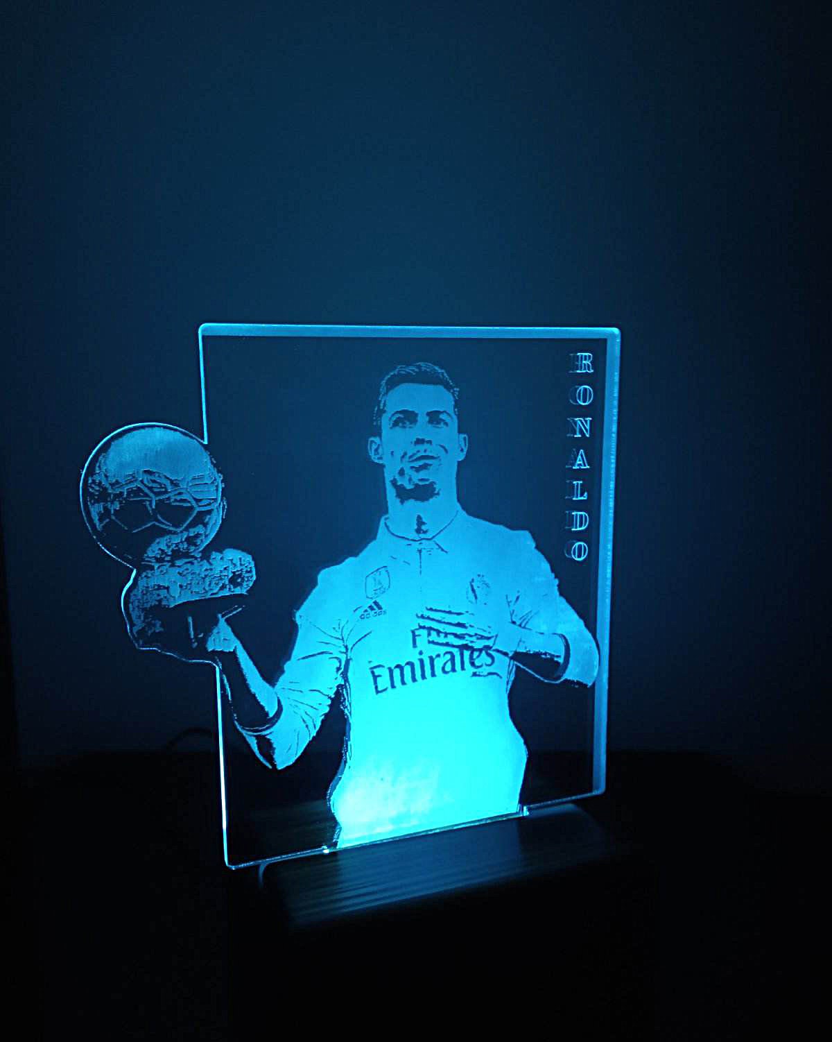 Cristiano Ronaldo Led Lamp. Manchester United Football Player. Gift for ...