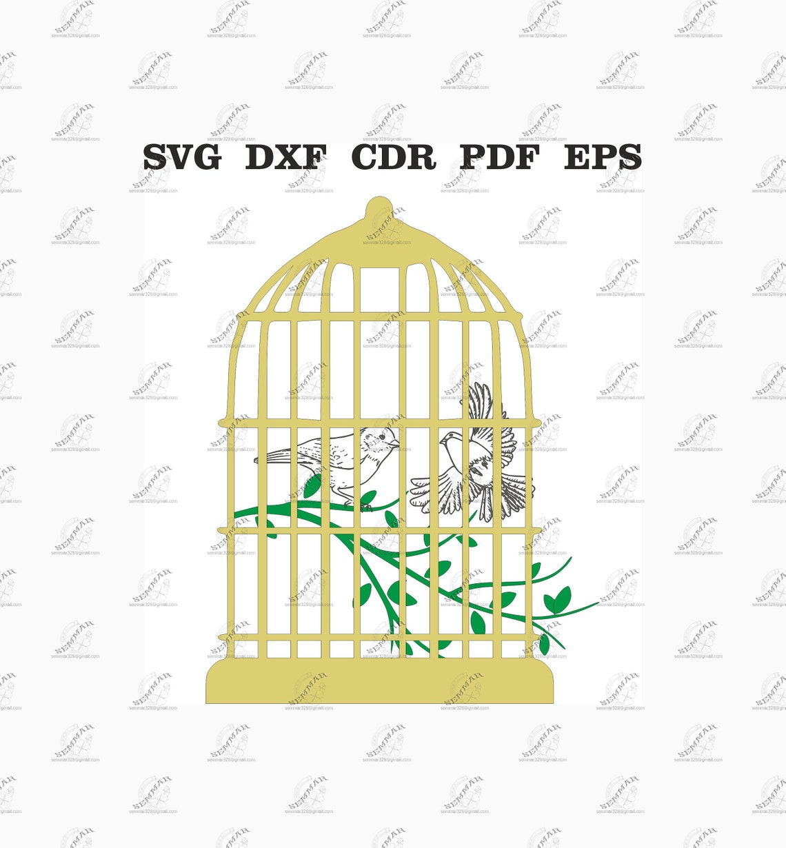 Birds in a Cage Digital File. File for CNC Plotter Laser - Etsy