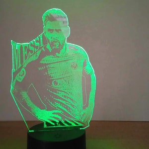 Lionel Messi Led Lamp. Soccer Lamp, Football Player. Gift for Football ...