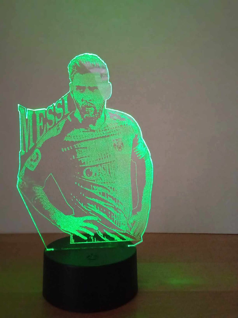 Lionel Messi Led Lamp. Soccer Lamp, Football Player. Gift for Football ...