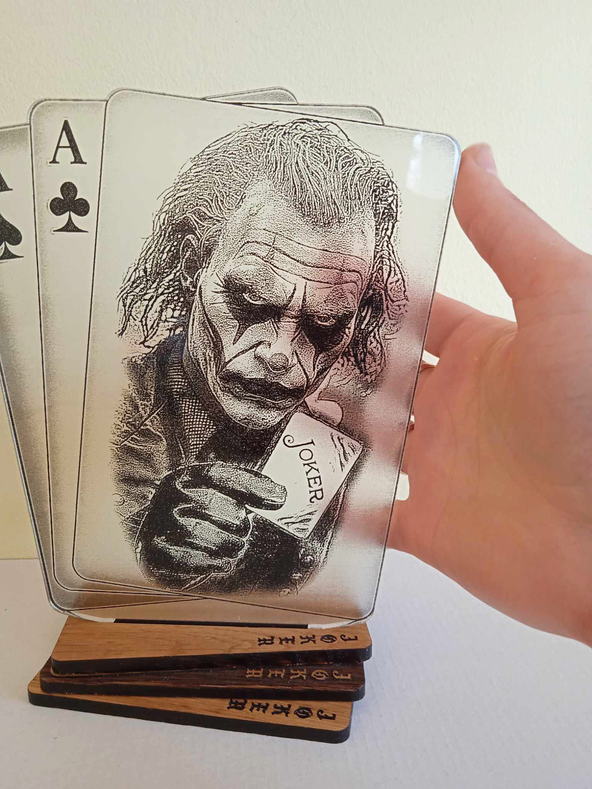 Unique Joker Statue With Oak Base - Personalized Gift for Card Players ...