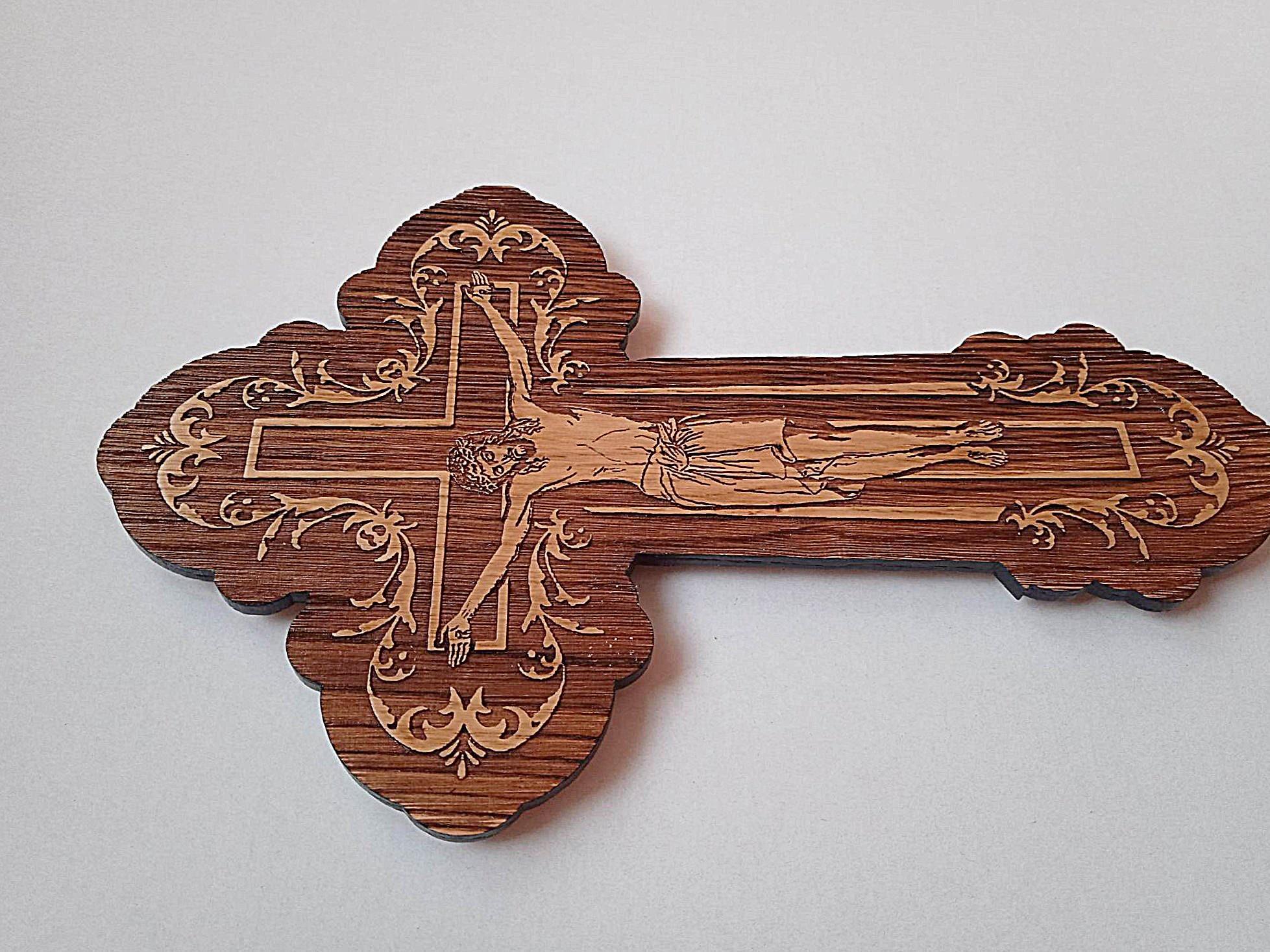 Wooden Wall Cross. Crucifixion, Jesus. Christian Wall Art. Handmade ...