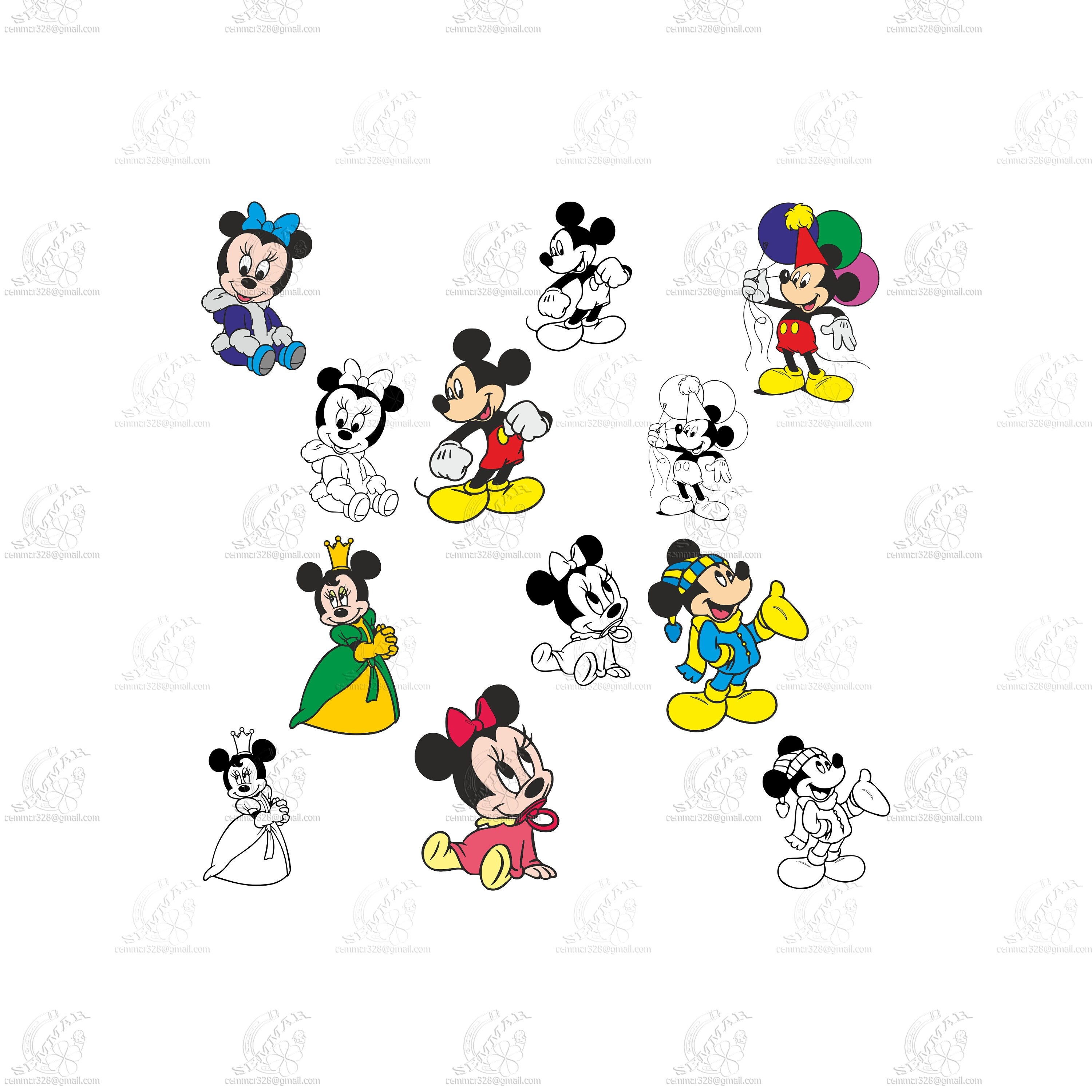 Mickey Mouse Digital File. File for CNC, Plotter, Laser, Textile ...