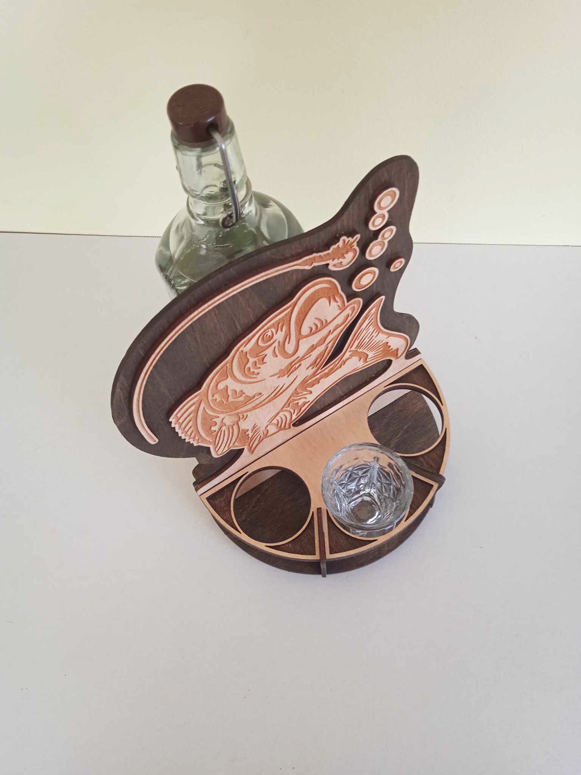 Wooden Wine Stand. Stand for Alcoholic Drinks and Glasses. - Etsy