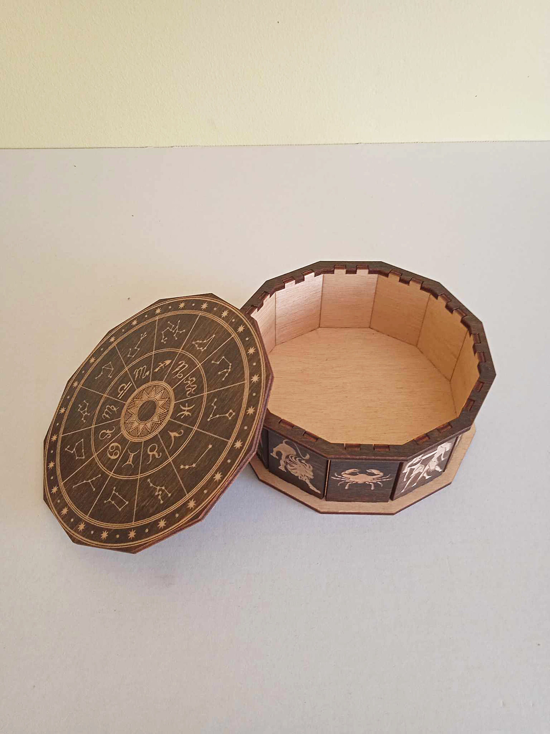 Zodiac Box. All Signs of the Zodiac. Constellation Box. Wooden Box for ...