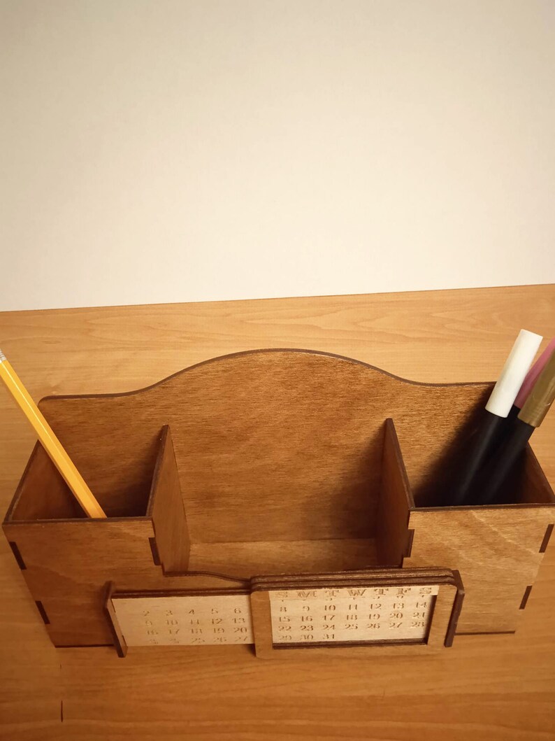 Personalized Desk Organizer. Multi-functional Wooden - Etsy