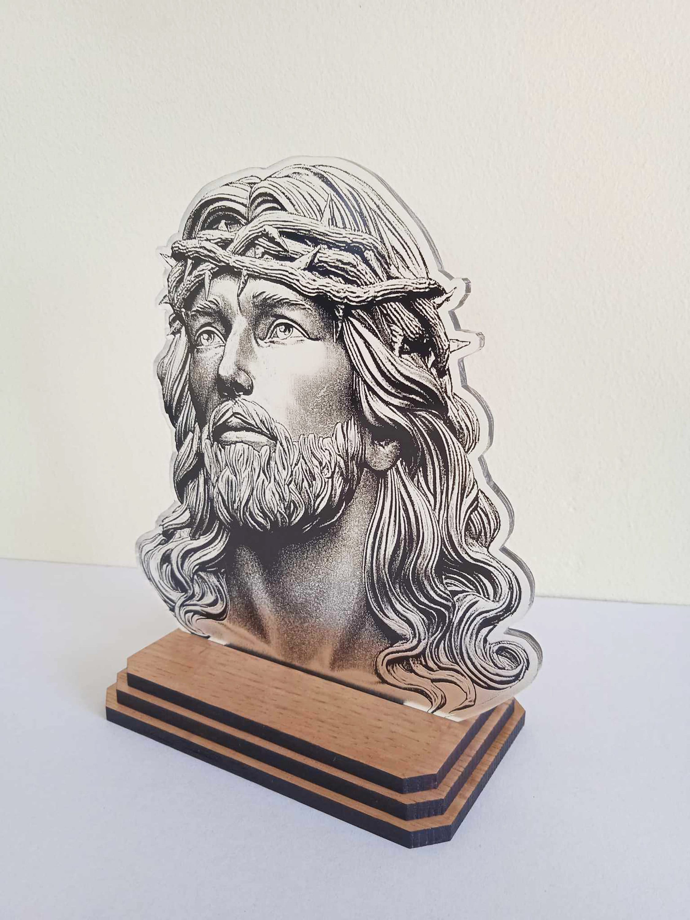 Figurine Jesus Home Office Decor. Jesus Crucifix Shelf Decor. Prayer ...