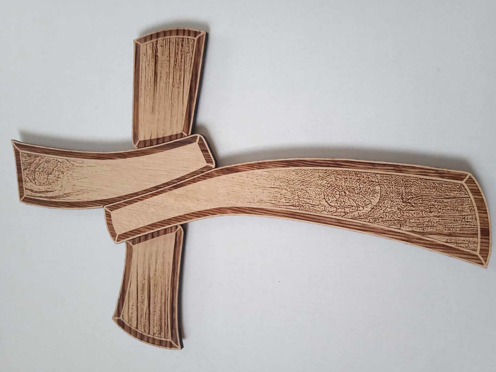 Large Wall Cross. Unusual Wooden Cross. Christian Wall Decor. Wall Art ...