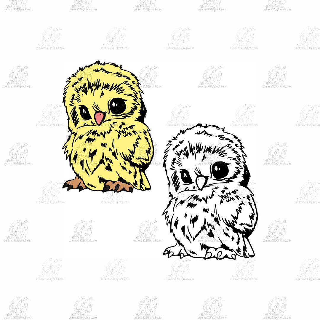 Pollito búho svg. archivo digital. archivo para láser, cricut ...