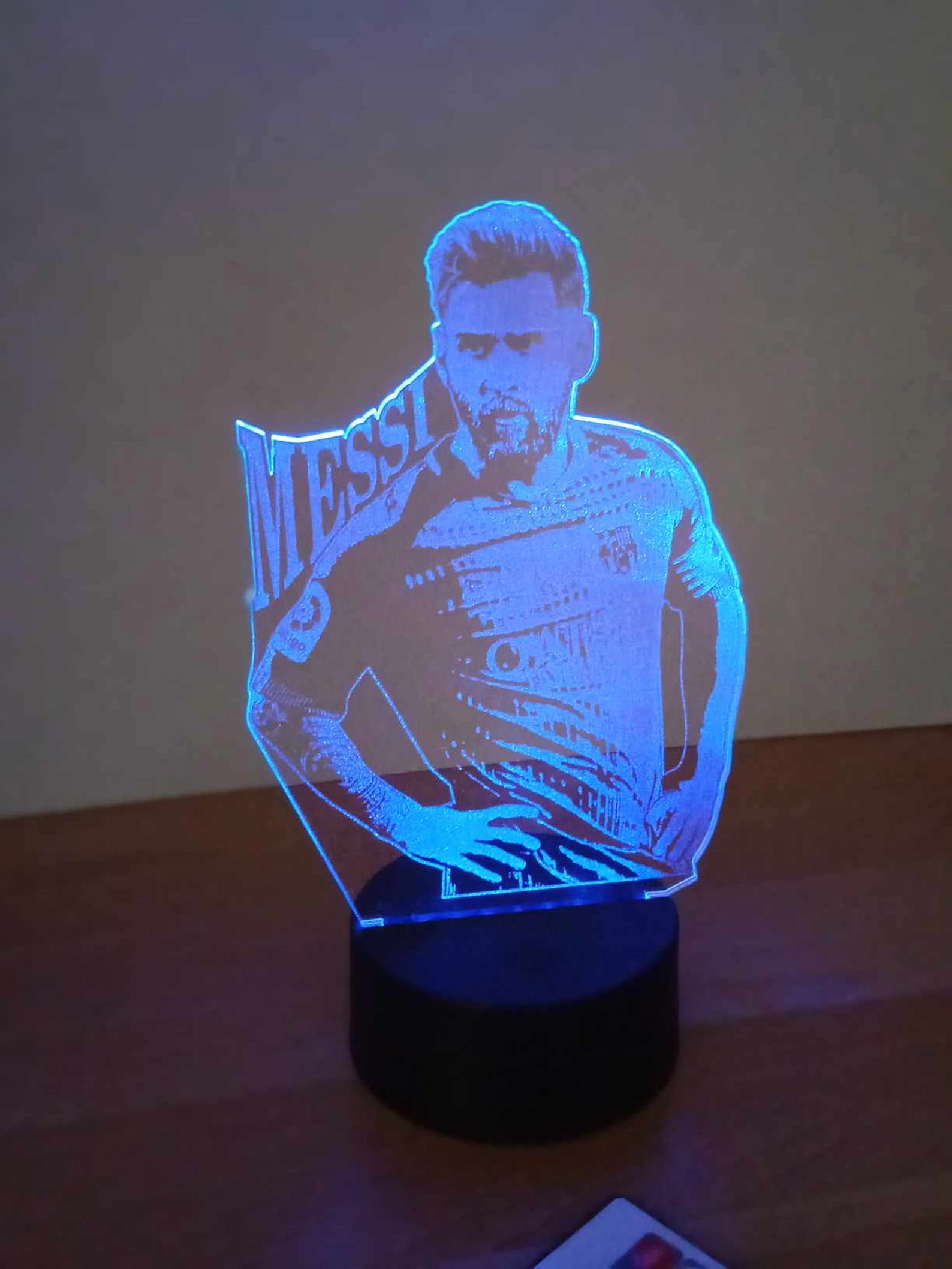 Lionel Messi Led Lamp. Soccer Lamp, Football Player. Gift for Football ...