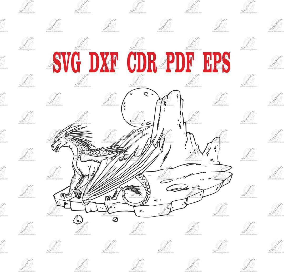 Dragon Svg. Digital File for Plotter, CNC, Laser, Textile Printer. Pdf ...
