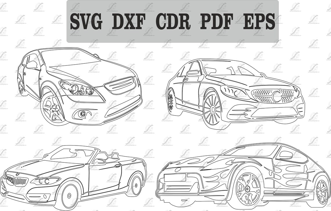 Car Svg. Digital File. File for Laser, Cricut, Textile Printer, CNC ...