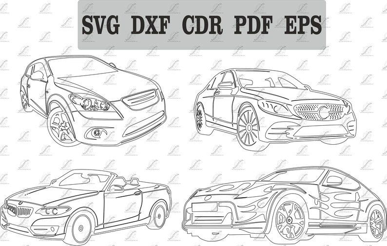 Car Svg. Digital File. File for Laser, Cricut, Textile Printer, CNC ...