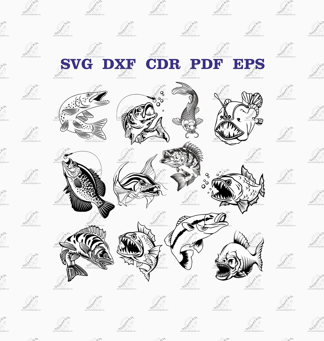 Fish Svg Digital File File For Laser Cricut Textile Printer CNC fish-svg-digital-file-file-for-laser-cricut-textile-printer-cnc