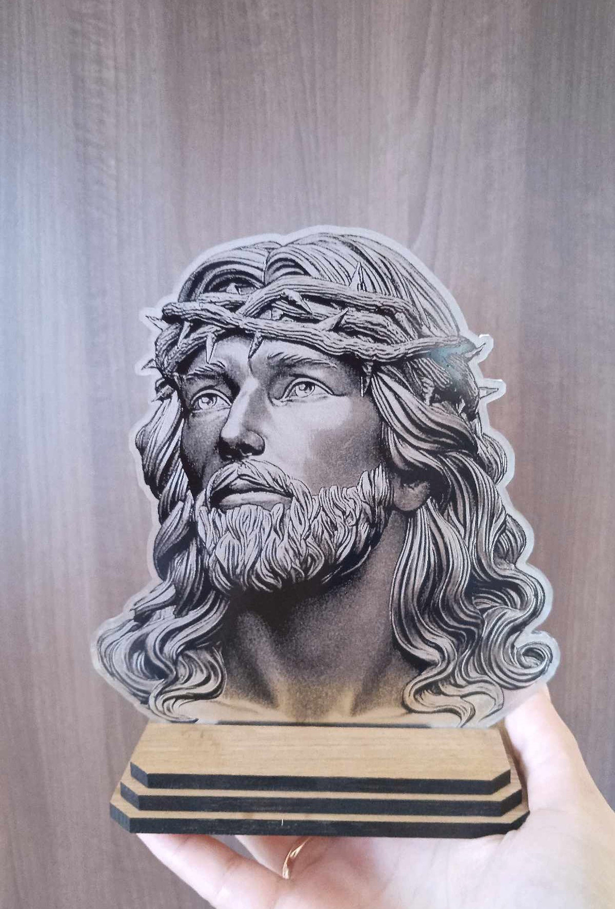 Figurine Jesus Home Office Decor. Jesus Crucifix Shelf Decor. Prayer ...