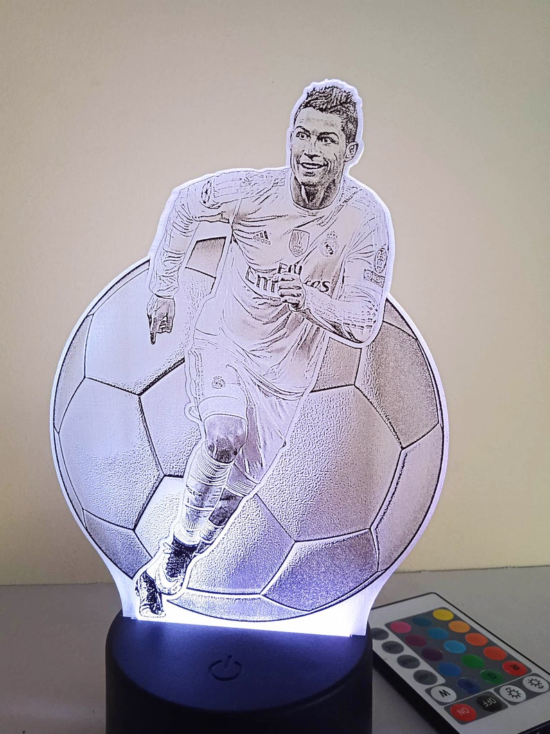 Cristiano Ronaldo Led Lamp. Manchester United Football Player. - Etsy