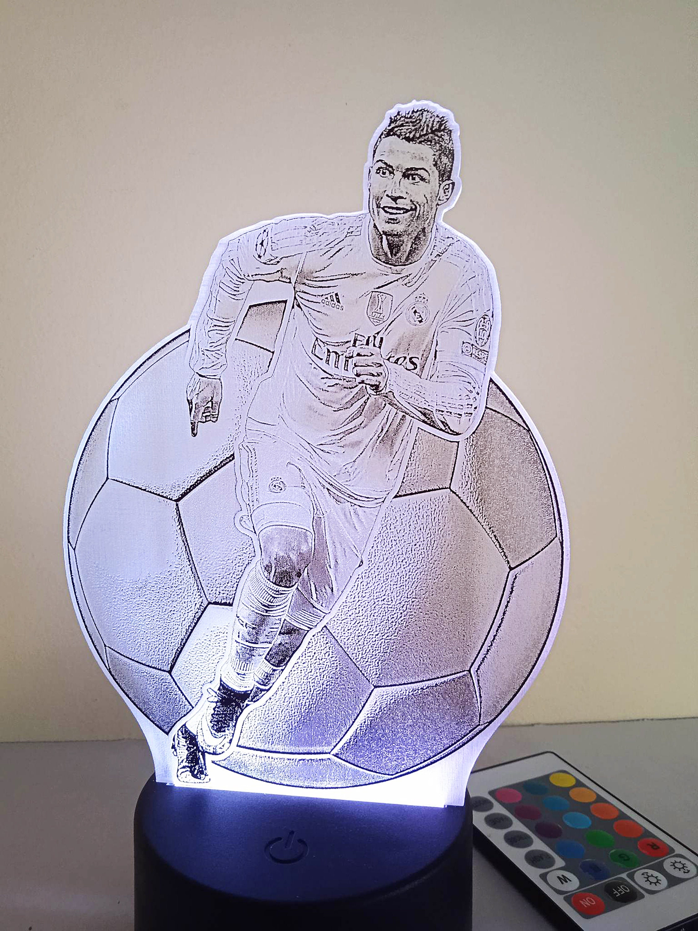Cristiano Ronaldo Led Lamp. Manchester United Football Player. - Etsy