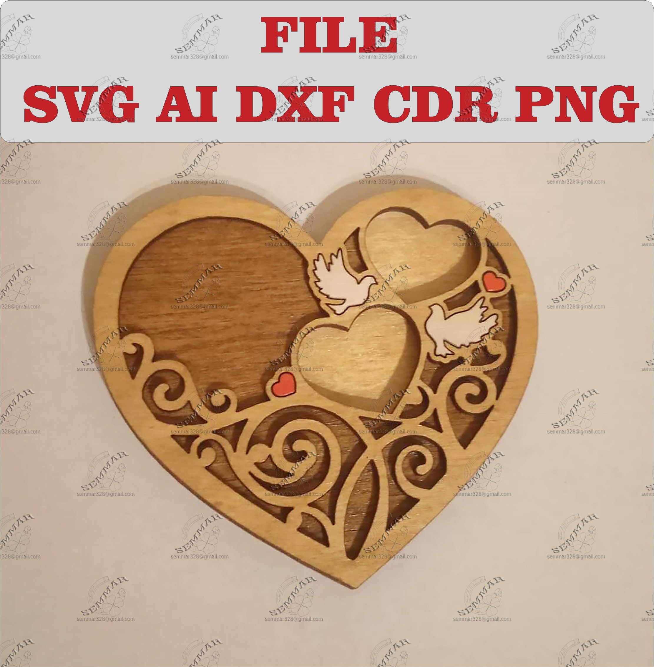 Ring Box Svg. Digital Wedding Box File. Laser Cut File. Cricut Cut File ...