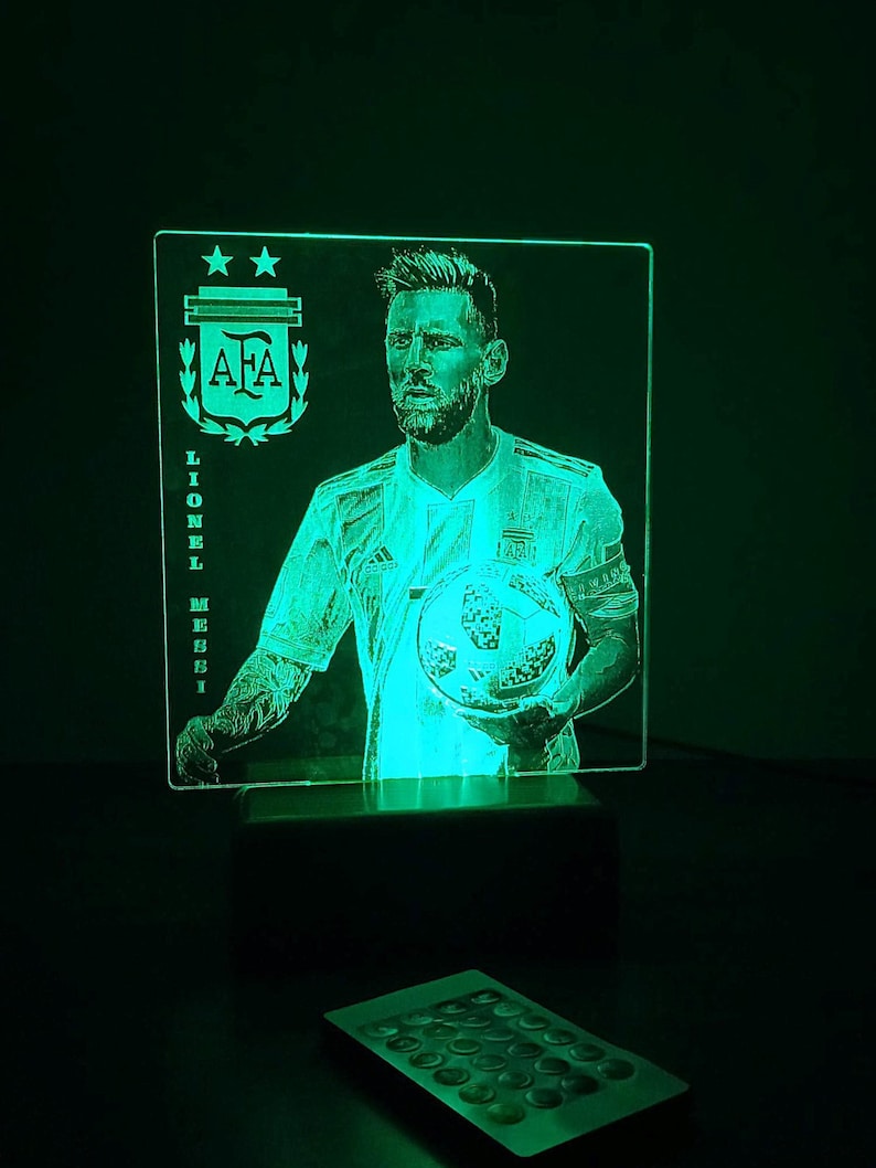 Lionel Messi Led Lamp. Team of Argentina. Soccer Player Leo Messi. Gift ...