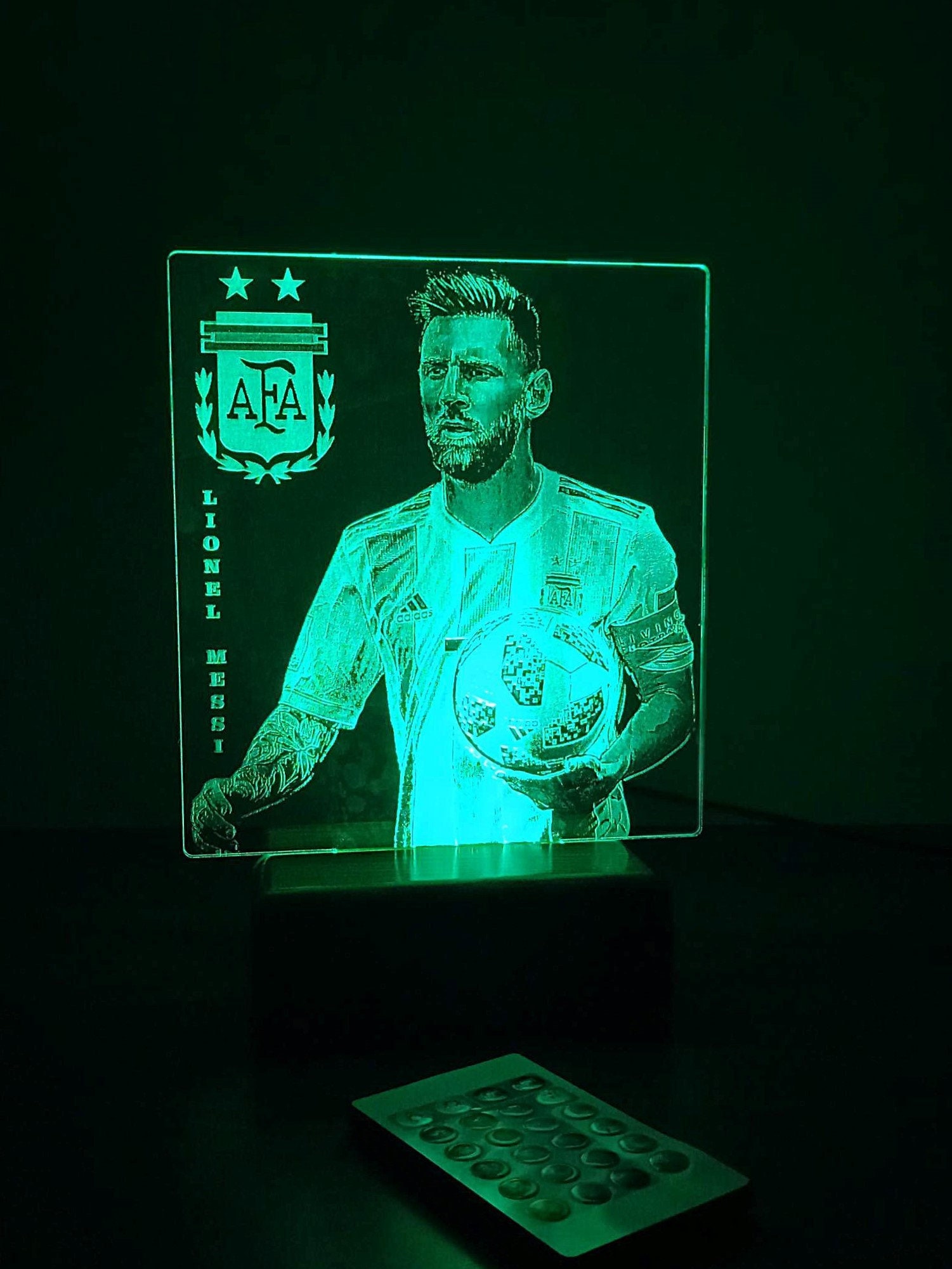 Lionel Messi Led Lamp. Team of Argentina. Soccer Player Leo Messi. Gift ...