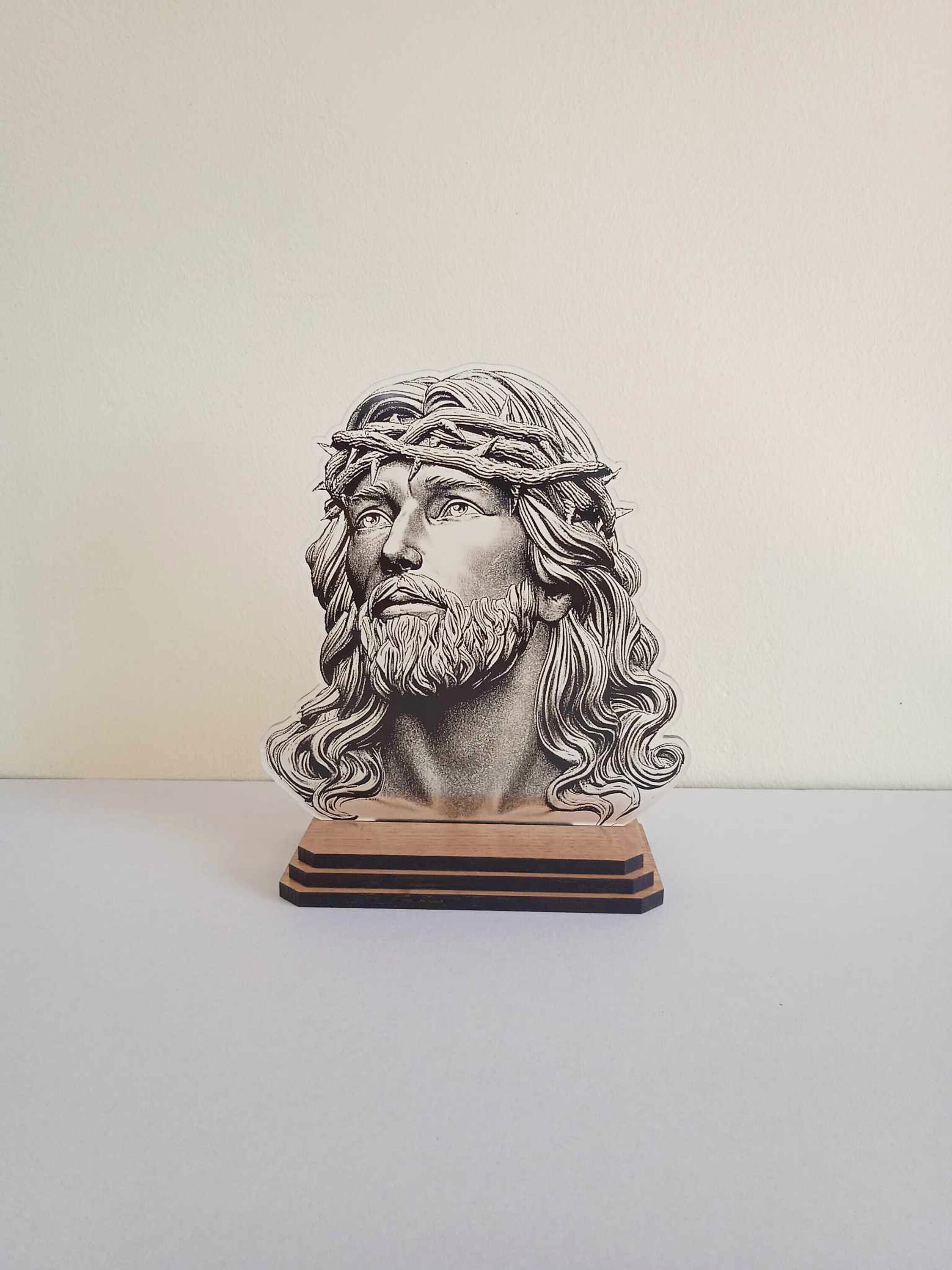 Figurine Jesus Home Office Decor. Jesus Crucifix Shelf Decor. Prayer ...
