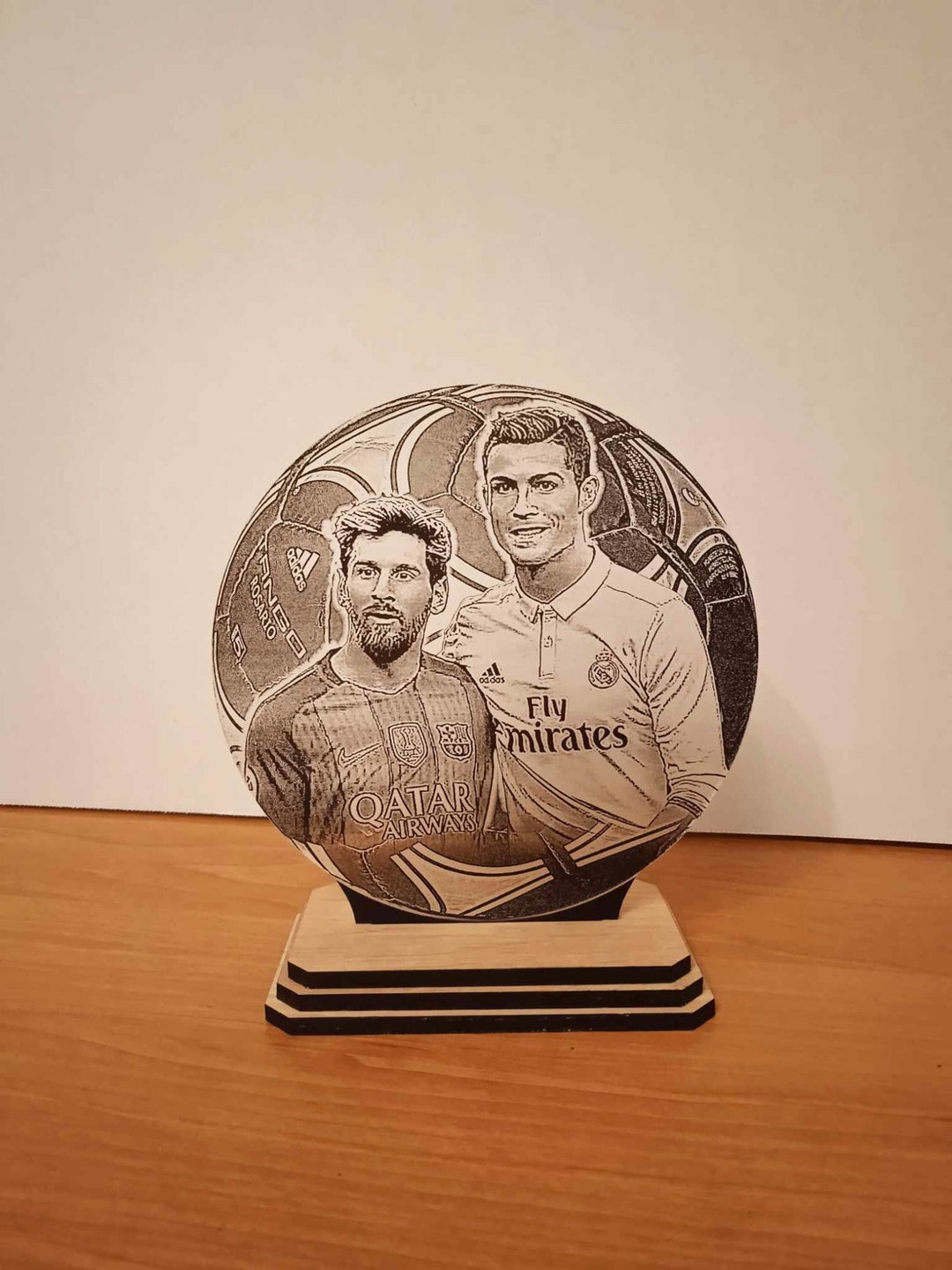 Cristiano Ronaldo and Leonel Messi. Figurine Shelf Decor. Gift for ...