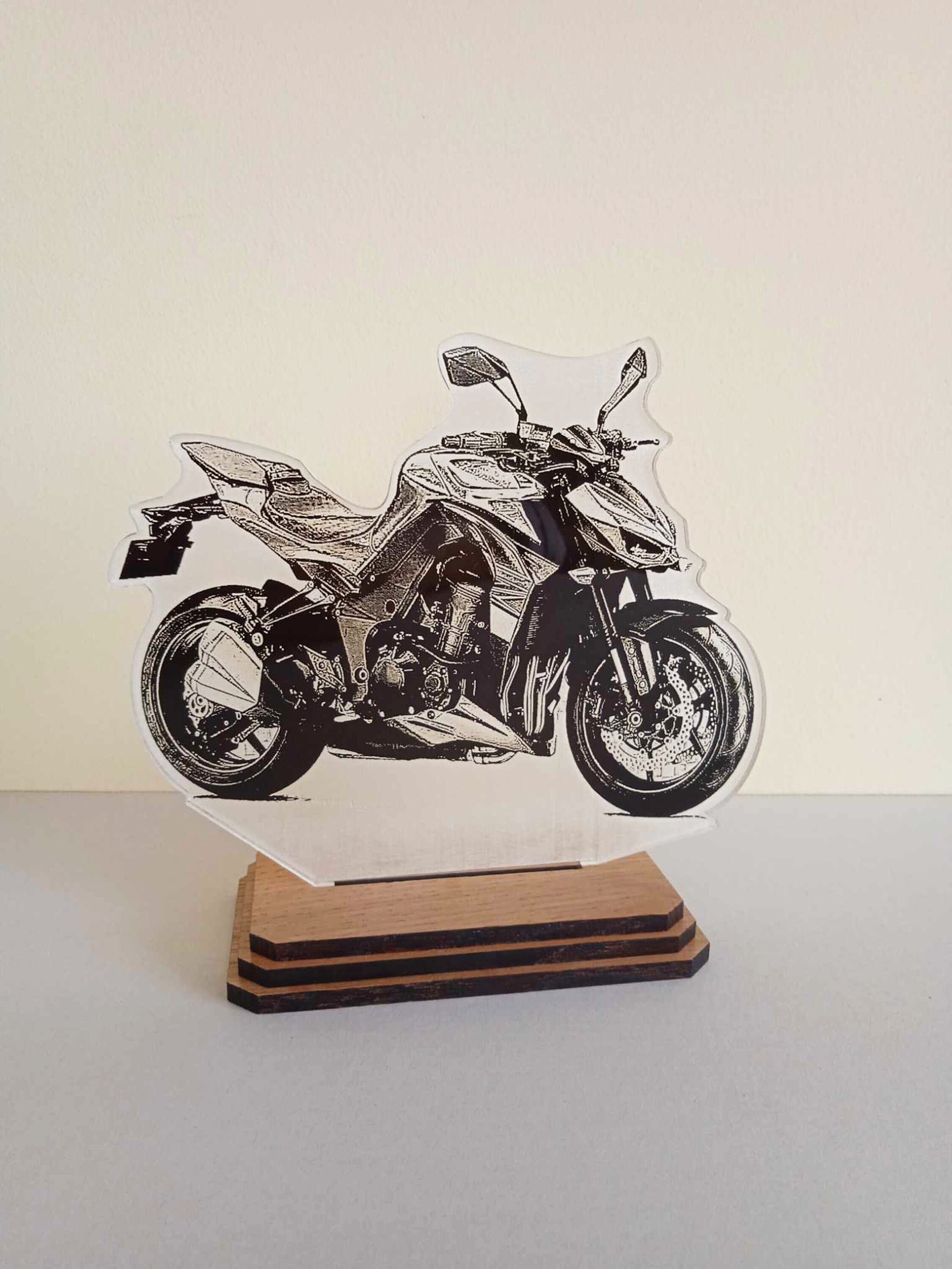 Motorcycle Figurine. Table Decor. Motorcycle Shelf Decor. Gift ...