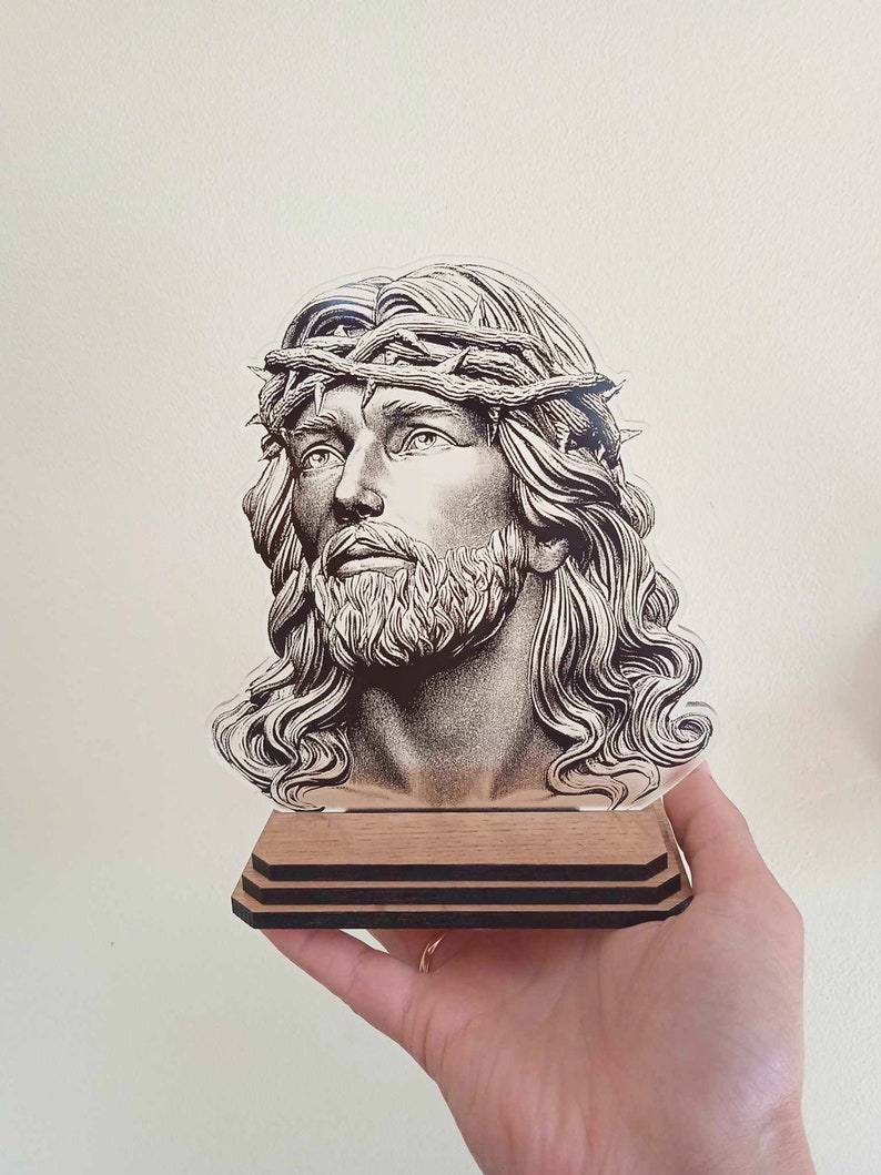 Figurine Jesus Home Office Decor. Jesus Crucifix Shelf Decor. Prayer ...