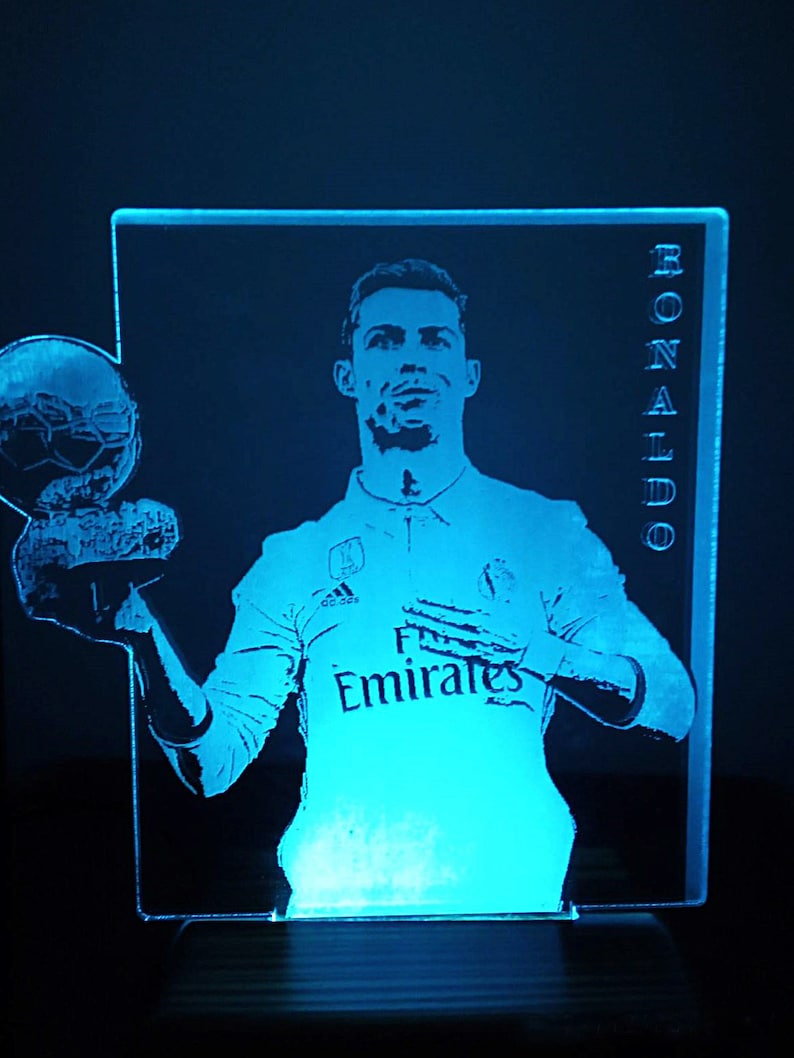 Cristiano Ronaldo Led Lamp. Manchester United Football Player. - Etsy