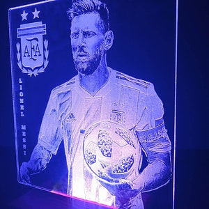 Lionel Messi Led Lamp. Team of Argentina. Soccer Player Leo Messi. Gift ...
