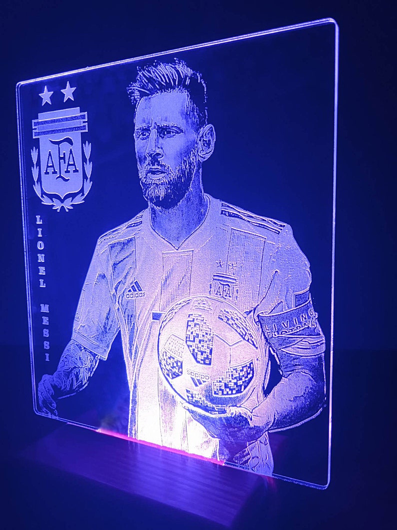 Lionel Messi Led Lamp. Team of Argentina. Soccer Player Leo Messi. Gift ...