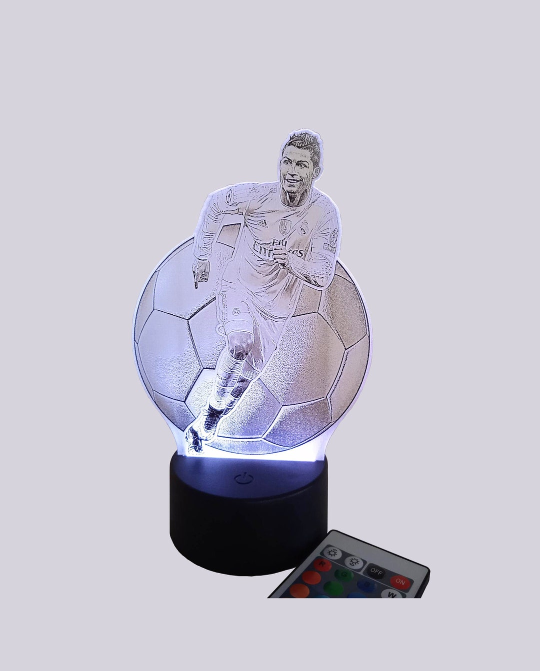 Cristiano Ronaldo Led Lamp. Manchester United Football Player. Gift for ...
