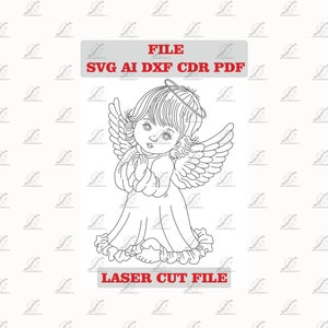 Angel Digital File. File for CNC, Plotter, Laser, Textile Printer. Pdf ...