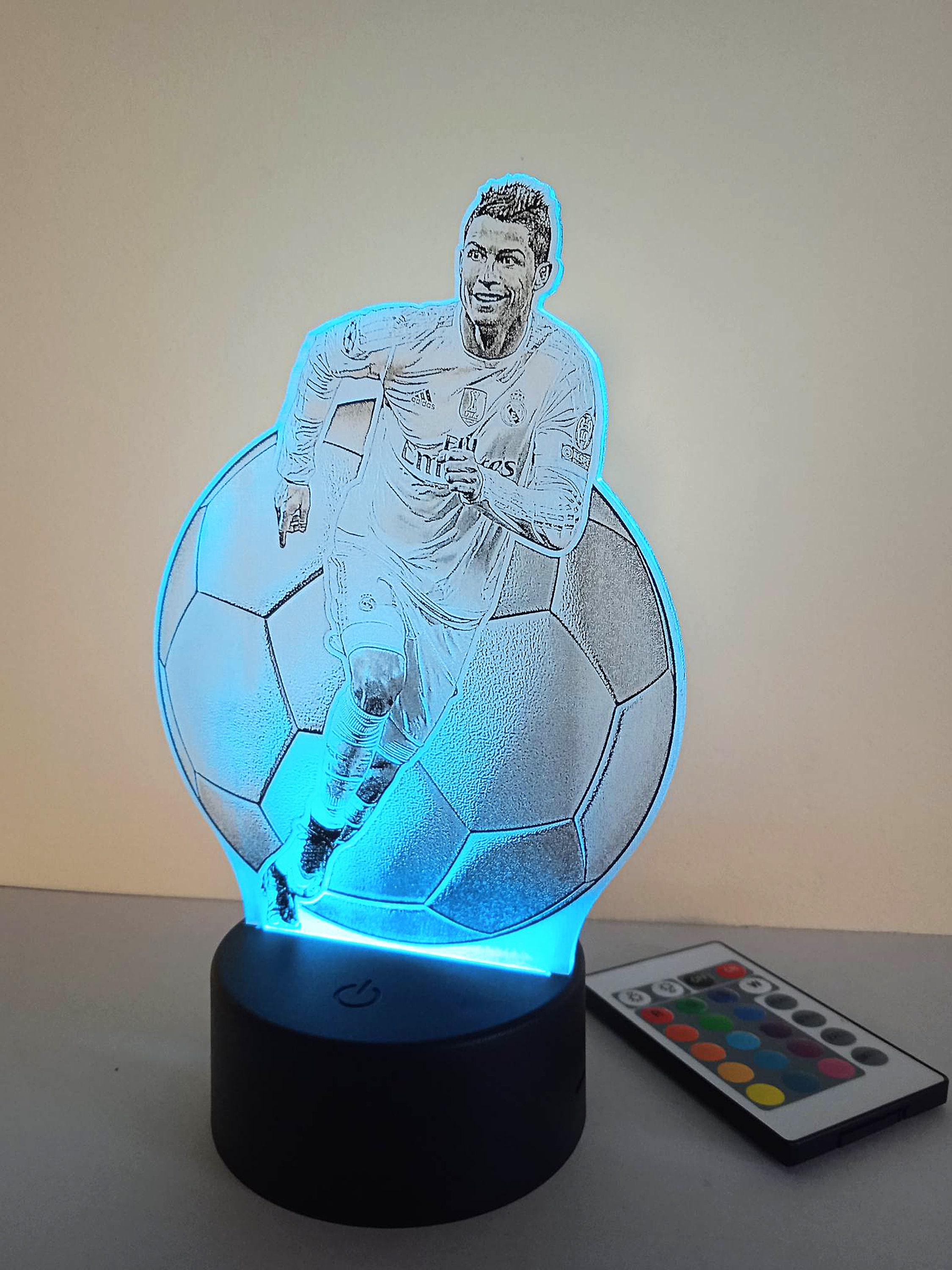 Cristiano Ronaldo Led Lamp. Manchester United Football Player. - Etsy