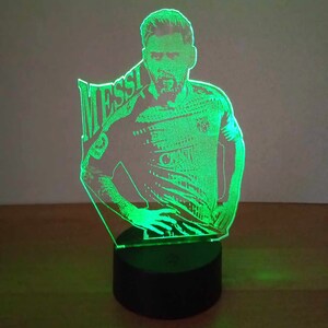 Lionel Messi Led Lamp. Soccer Lamp, Football Player. Gift for Football ...