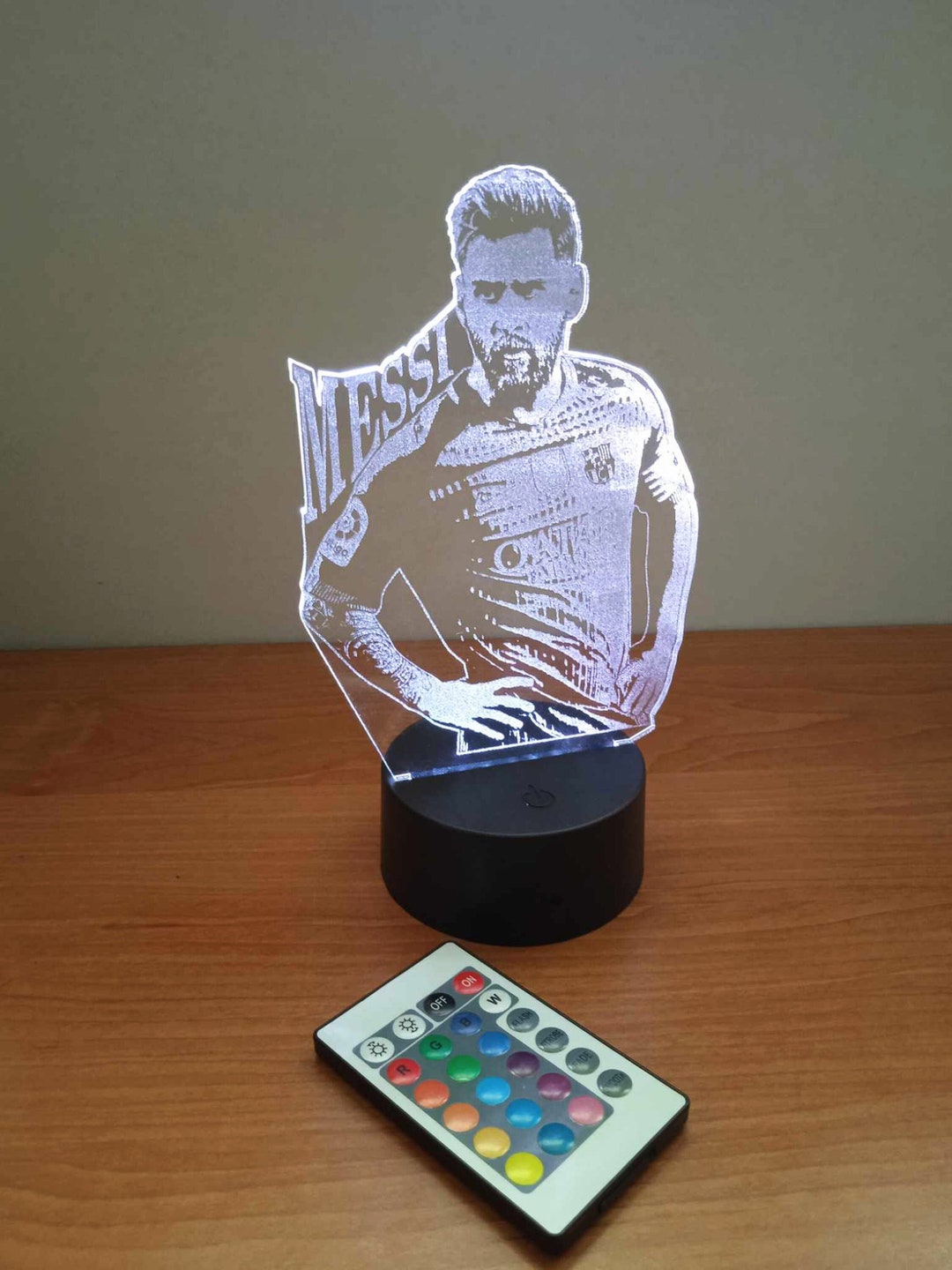 Lionel Messi Led Lamp. Soccer Lamp, Football Player. Gift for Football ...
