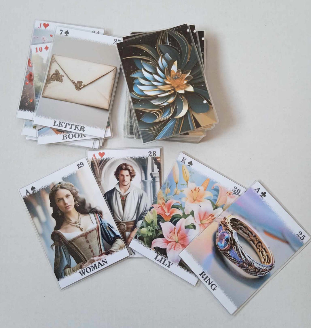 Fortune Telling Cards. Lenormand Card Deck. Divination Solitaires ...
