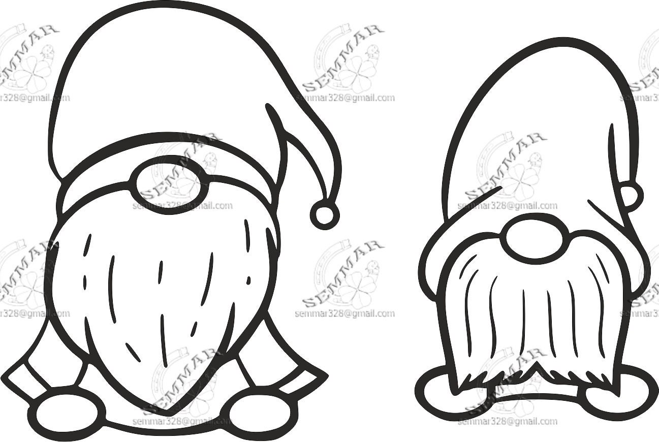 Gnomes Vector File. Digital File. File for CNC Plotter - Etsy