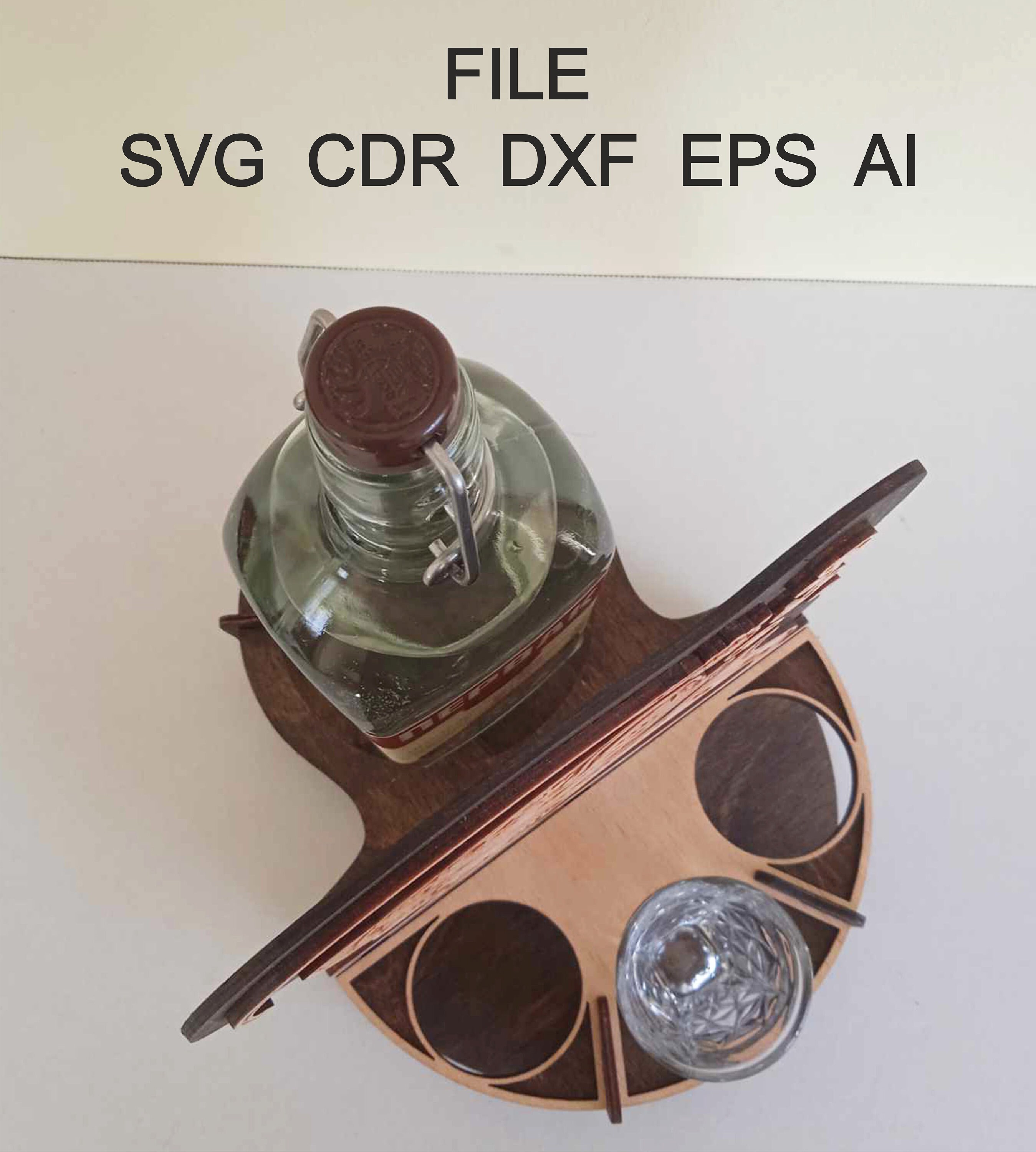 Stand for Alcoholic Beverages Svg. Digital File. File for Laser Cut ...